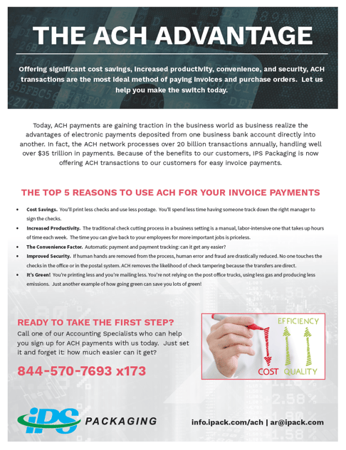 ACH Payment Processing | IPS Packaging